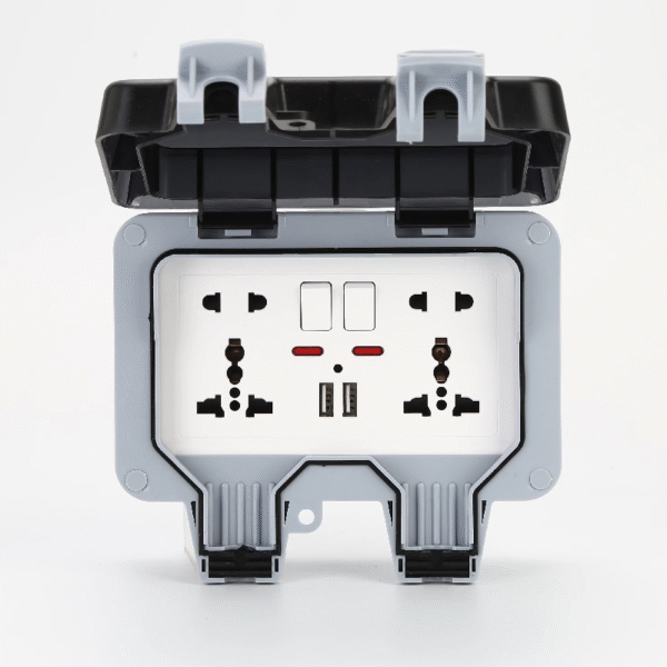 Outdoor Waterproof UK Universal Socket Switch (XNMP2-USB) - www ...