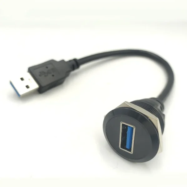 USB 3.0 Female Panel Mount to USB Male Cable - www.xexagonshop.com